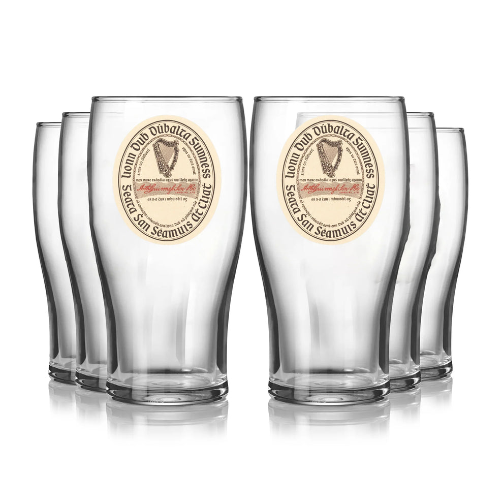 Guinness Vintage Label Pint Glass – Guinness Webstore US